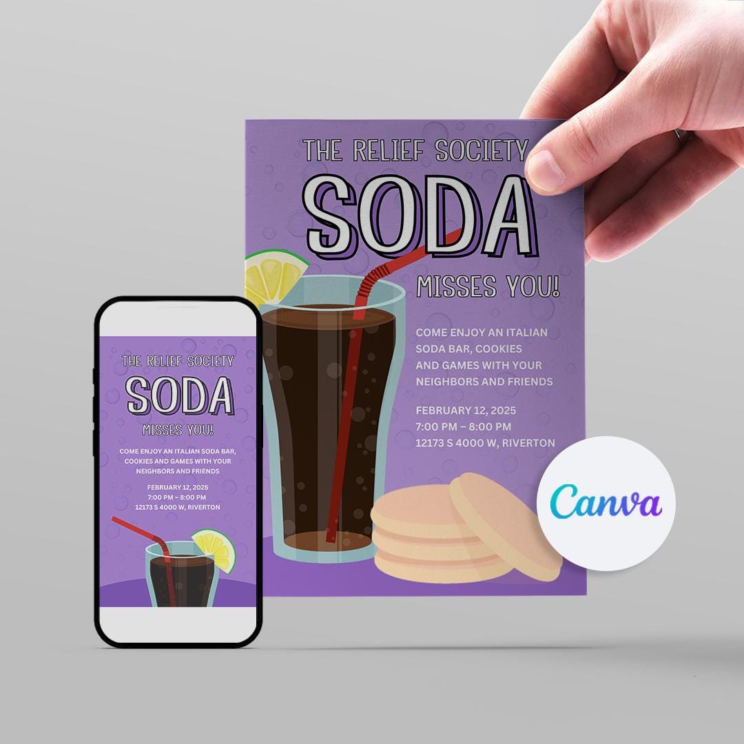 Soda Bar Menu Template, Drink Bar Menu, Youth Activity Idea ...