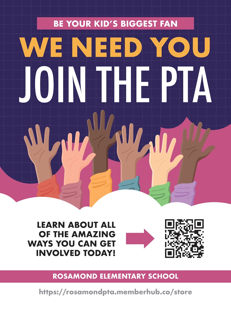 PTA Poster PTA Flyer Classroom Printable Handout Flyer School and ...