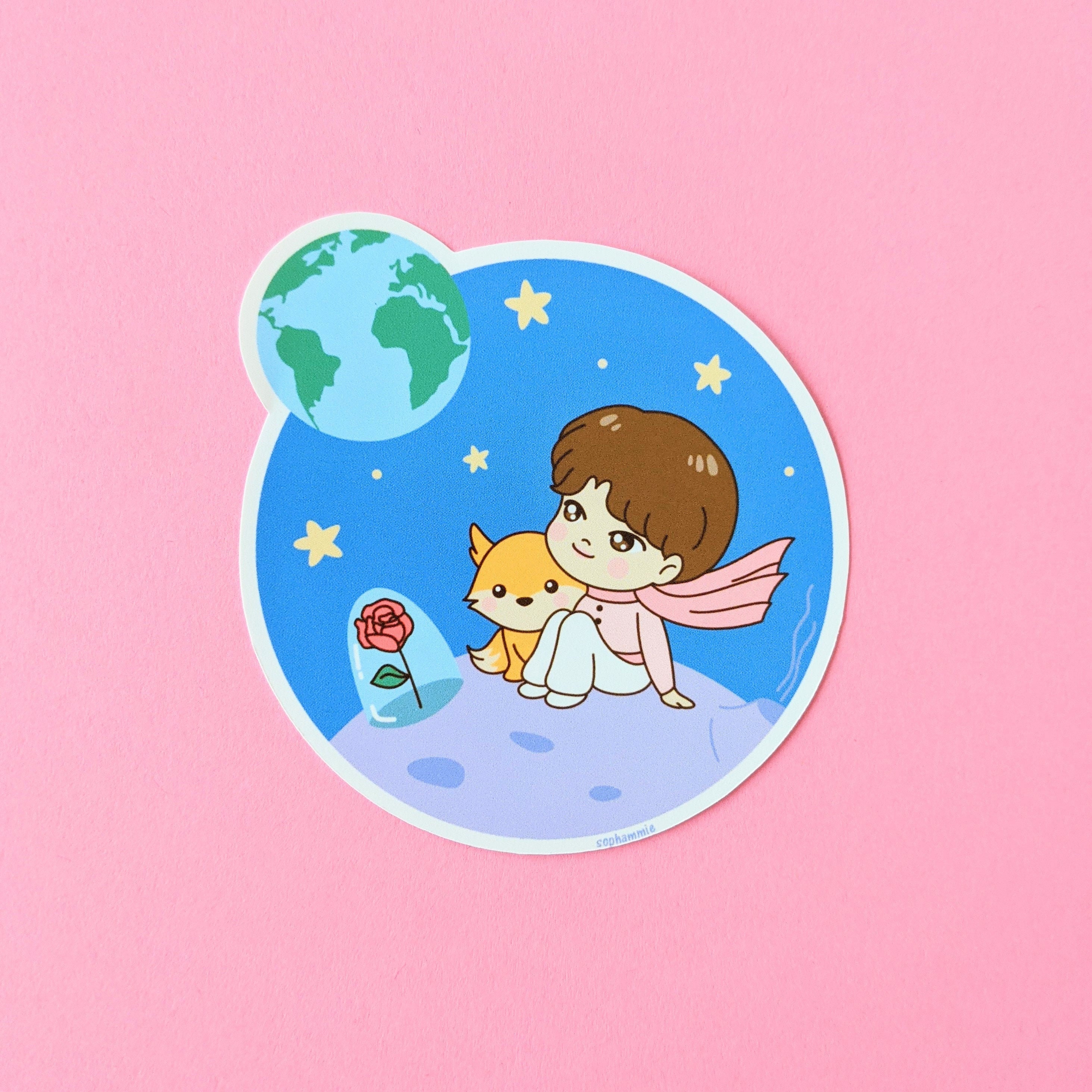 Paper Stickers BTS The Little Prince Jin Moon Glossy Vinyl Sticker ...