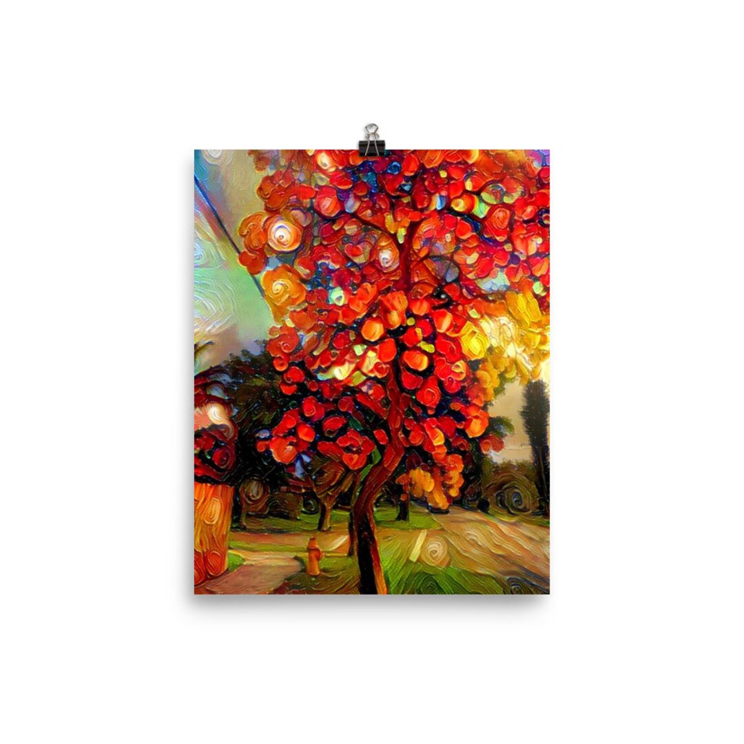 Digital Download Araguaney in the Fall Poster Orange Yellow Araguaney ...