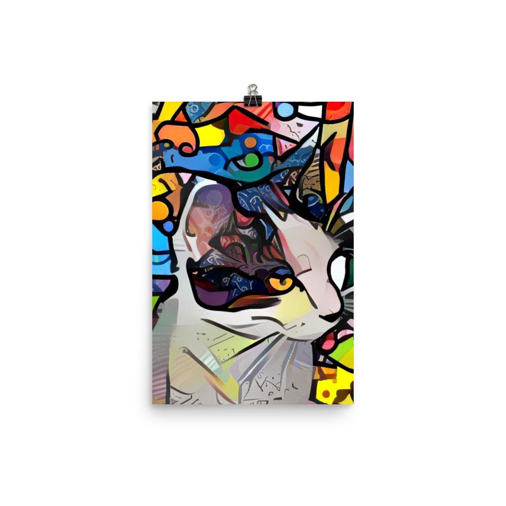 Digital Download Carton Art Mumu the Cat Poster Modern - Etsy