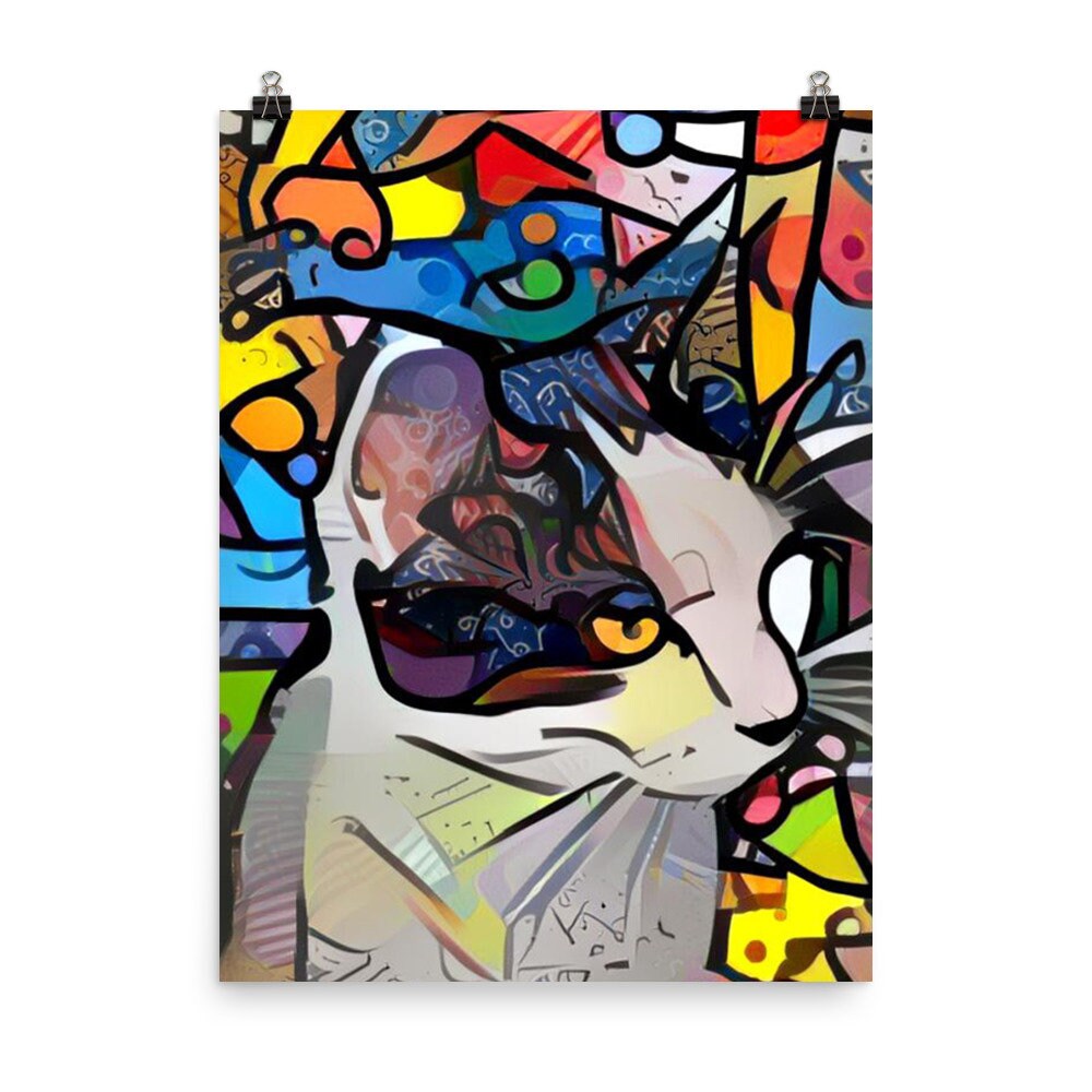 Digital Download Carton Art Mumu the Cat Poster Modern - Etsy