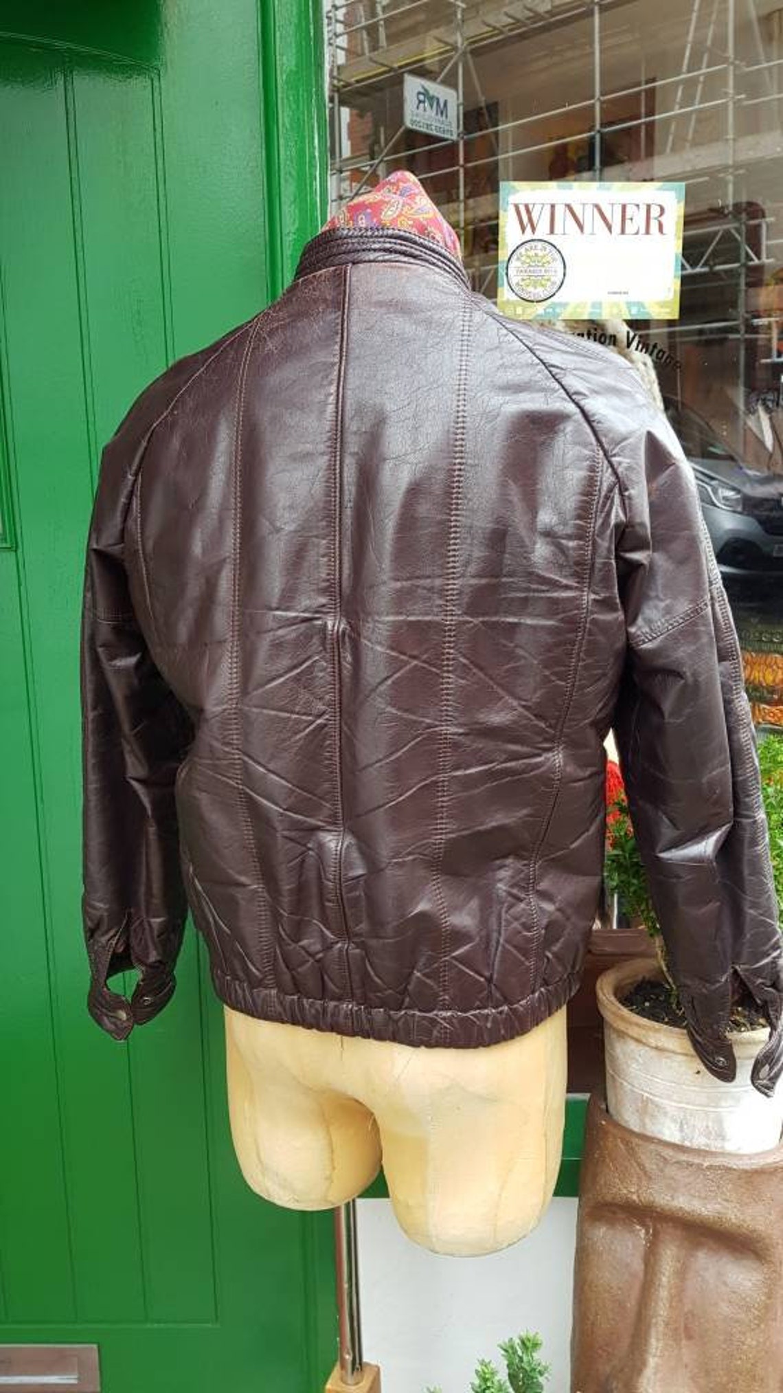 Vintage 1970s 80's Toff London Brown Crinkled Leather - Etsy