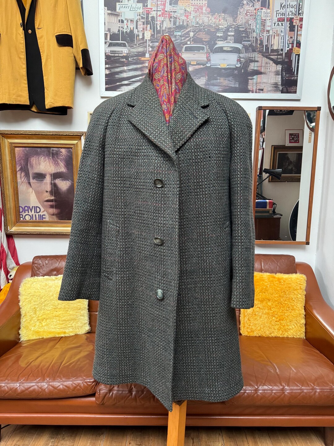 Outstanding Vintage 1960s 70s Yorkshire Tweed All Wool Pine/bottle ...