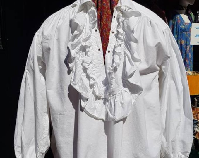 Vintage Original 1980s 80's New Romantic Adam Ant White Ruffled Frilly ...