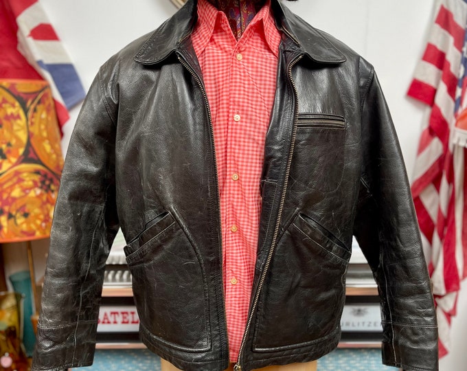 Vintage 1950s Style Rockabilly Vachetta Cowhide Leather Smith’s ...