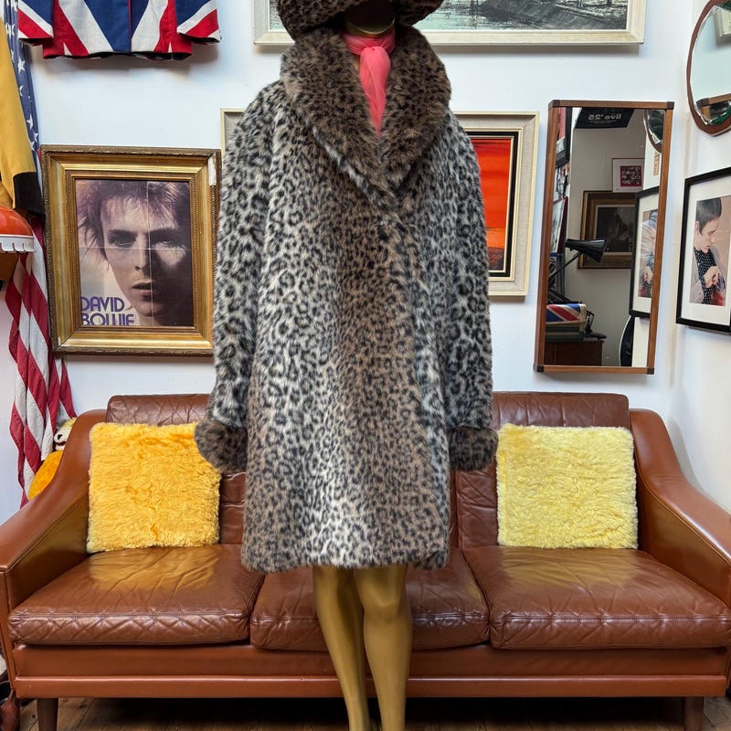 60s Leopard Winter Coat - Etsy UK