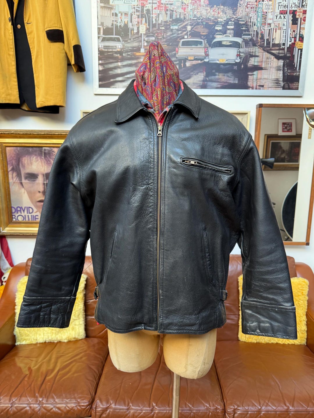 Vintage Original Early 1980s Made 50’s Style Rockabilly Zipped Biker ...