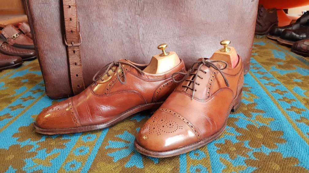 Vintage 1970s 80's Loake Higham hand stitched sole brown | Etsy