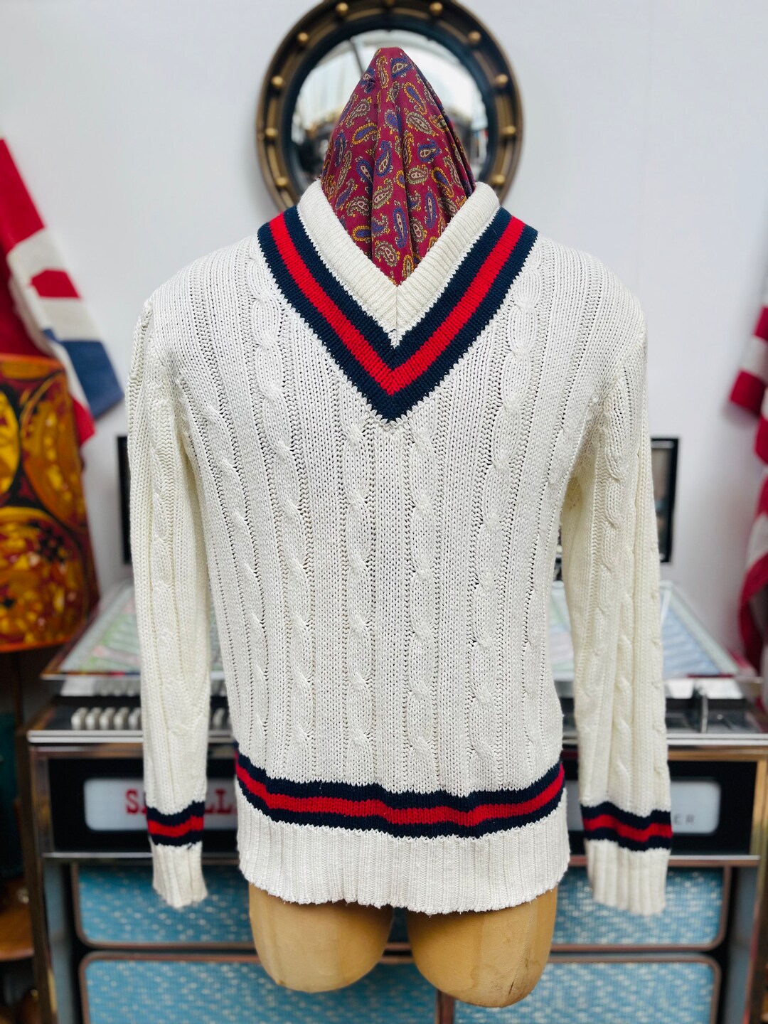 Classic Vintage 1970s 80s Acrylic Falcon Sportswear Preppy Ivy League ...