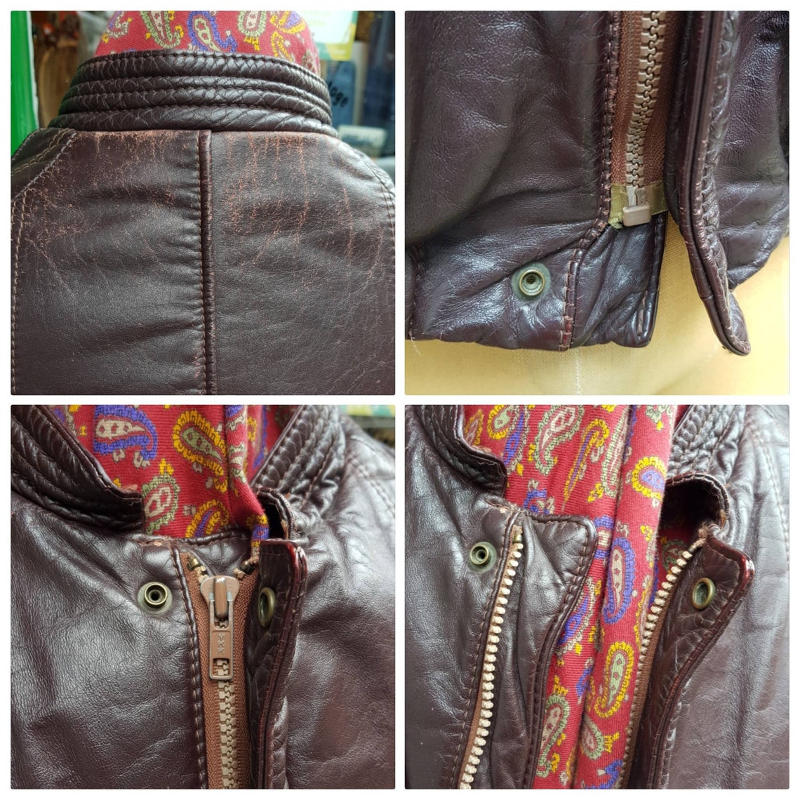 Vintage 1970s 80's Toff London Brown Crinkled Leather - Etsy