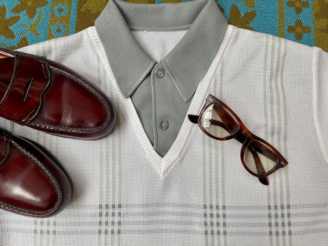 Stunning Vintage Late 1960s 70s Mod Rockabilly Banlon Polo - Etsy
