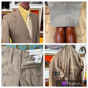 Stunning Vintage Early 1970’s 70’s Light Brown Dandy Sartorial 2 Piece ...