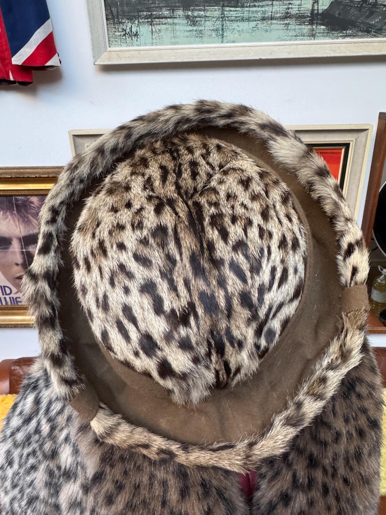 Stunning Vintage Original 1940s /50s Era Leopard Ocelot Faux Fur Ladies ...