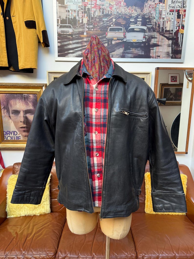 Vintage Original Early 1980s Made 50’s Style Rockabilly Zipped Biker ...