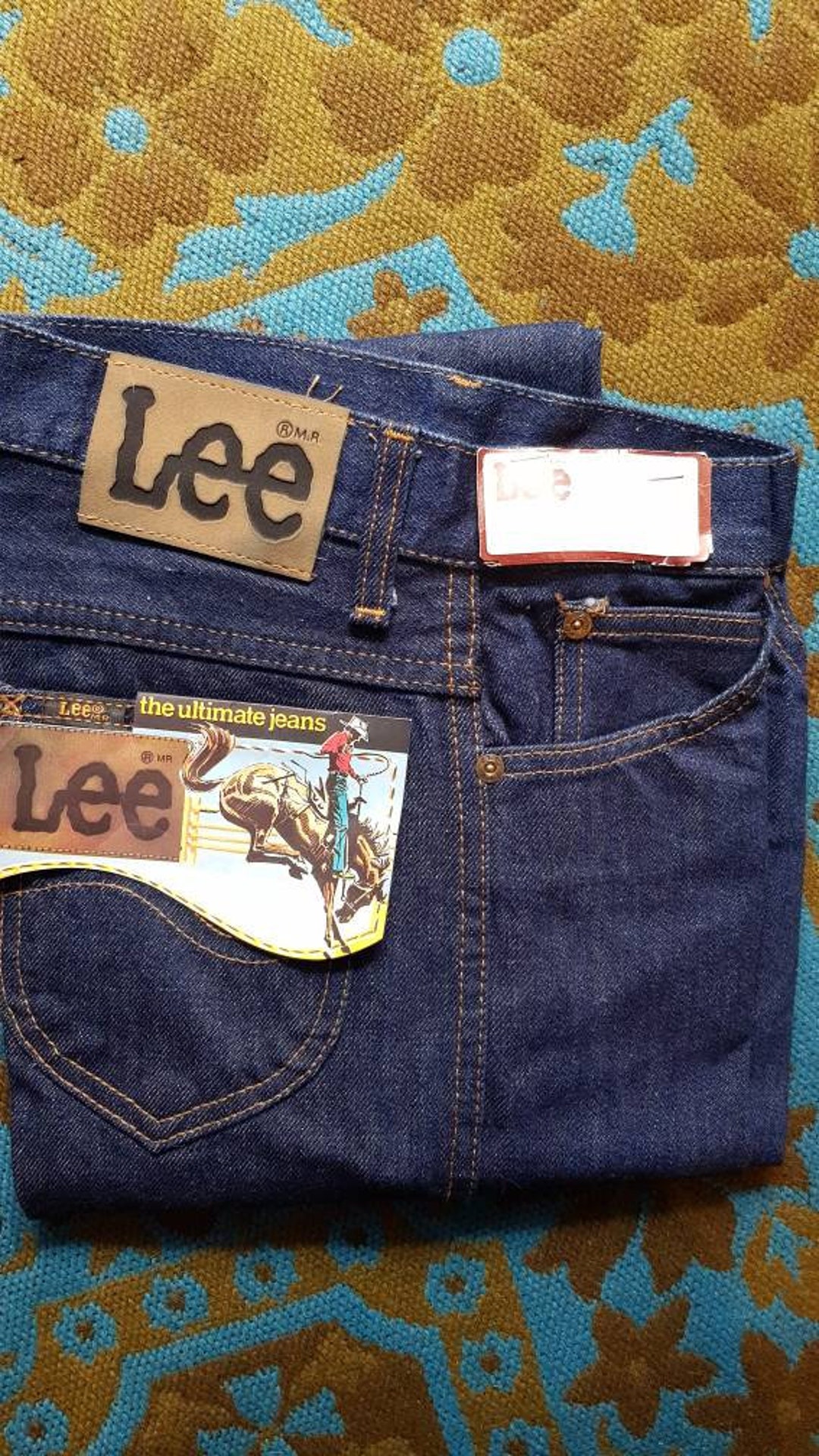 Vintage Deadstock Late 1970s Early 80's BNOS Dark Blue Drain Pipe Slim ...