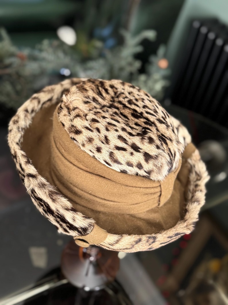 Stunning Vintage Original 1940s /50s Era Leopard Ocelot Faux Fur Ladies ...