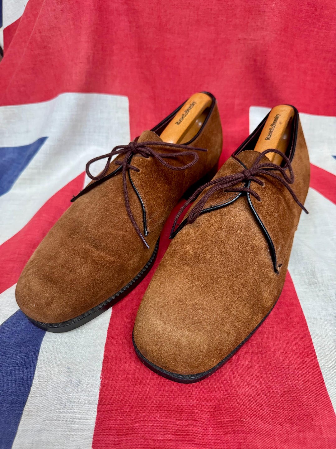 Vintage 1960s 60’s Goliath Brown Suede Leather 2 Hole Smart Casual Mod ...