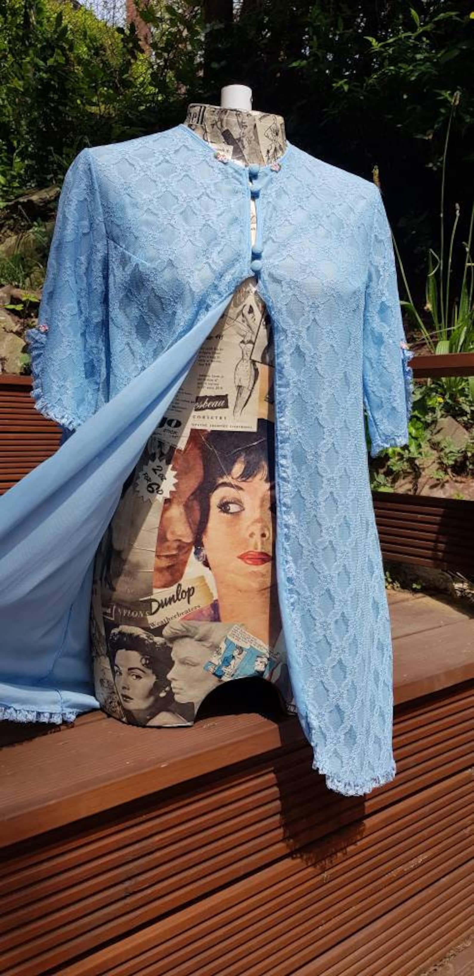 Vintage 1960s 60's Pippa Dee Double Layered Chemise Baby Blue Saucy 4 ...