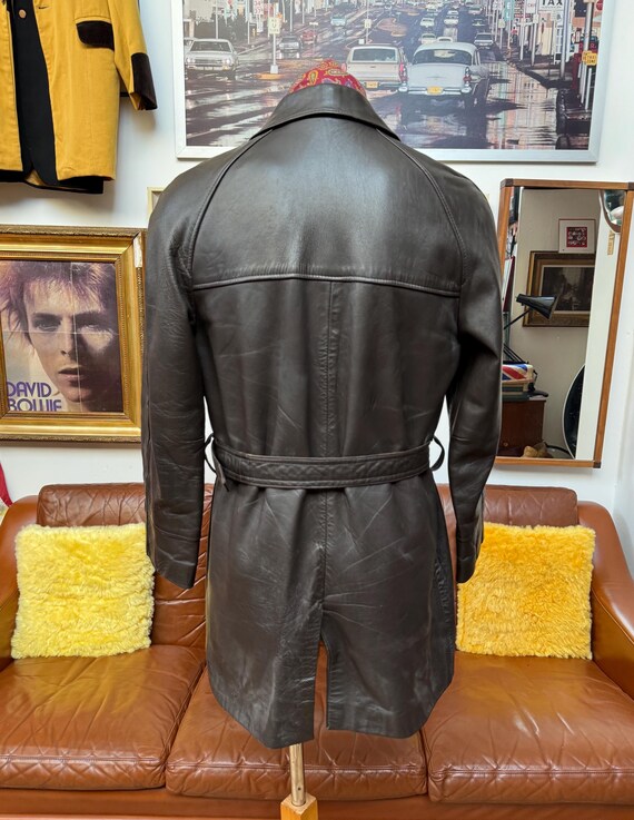 Fab Vintage Mod dandy 1960’s dark brown thick leather… - Gem