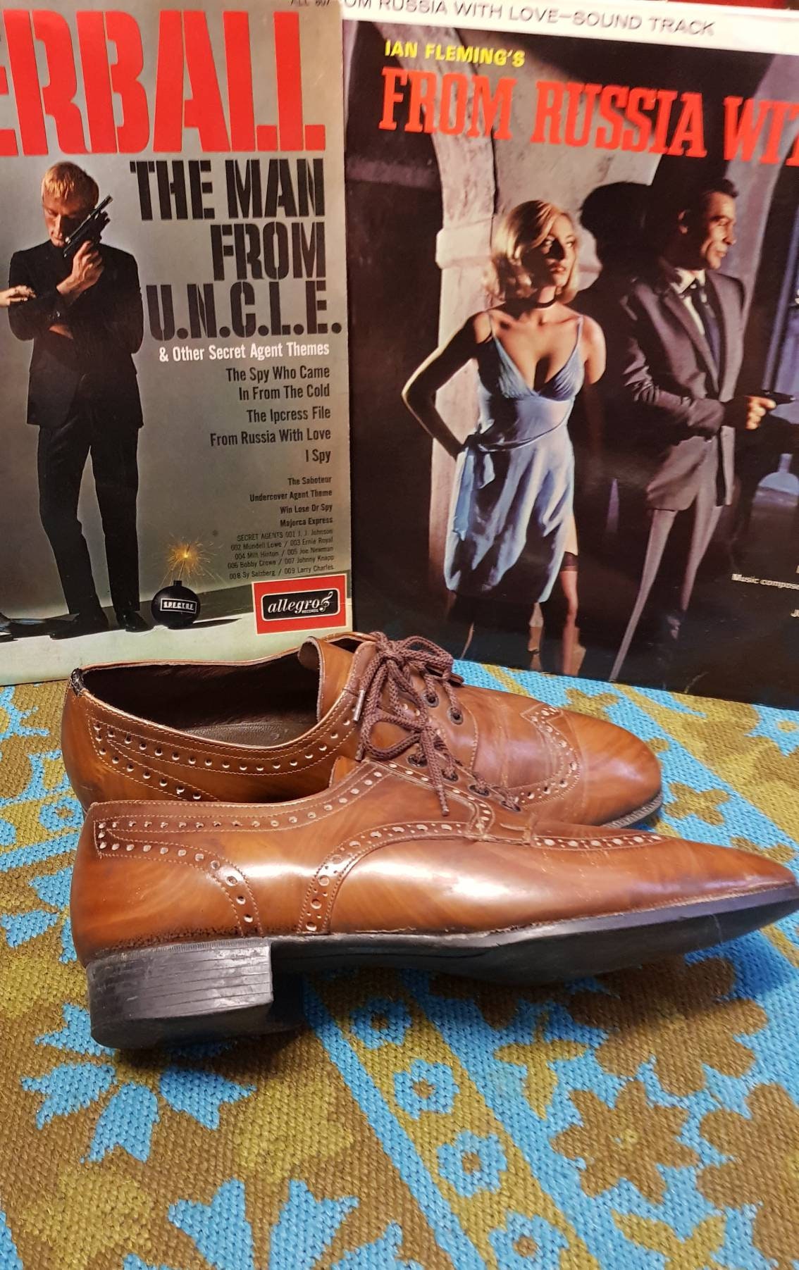 Stunning Vintage late 1960s 70's stylish wingtip Oxford | Etsy