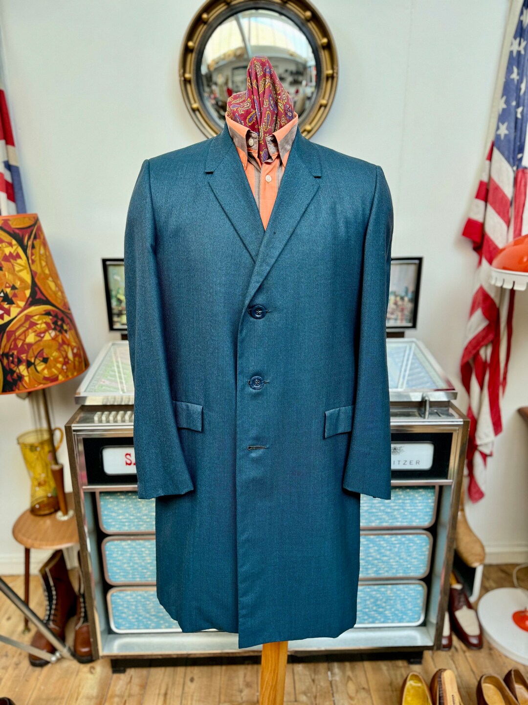 Vintage 1960s 60’s Gents Mohair Wool Kuppenheimer 3 Button Mod Crombie ...