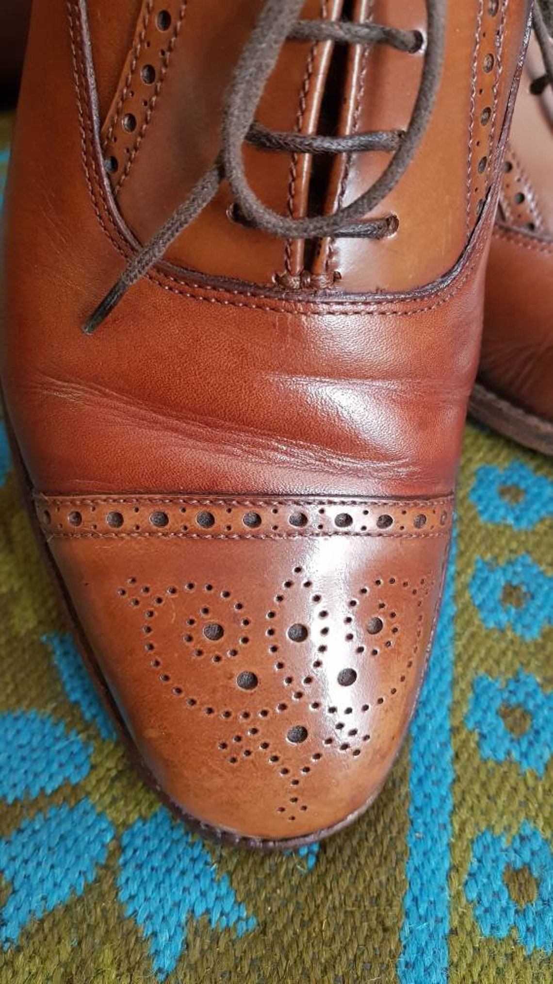 Vintage 1970s 80's Loake Higham hand stitched sole brown | Etsy