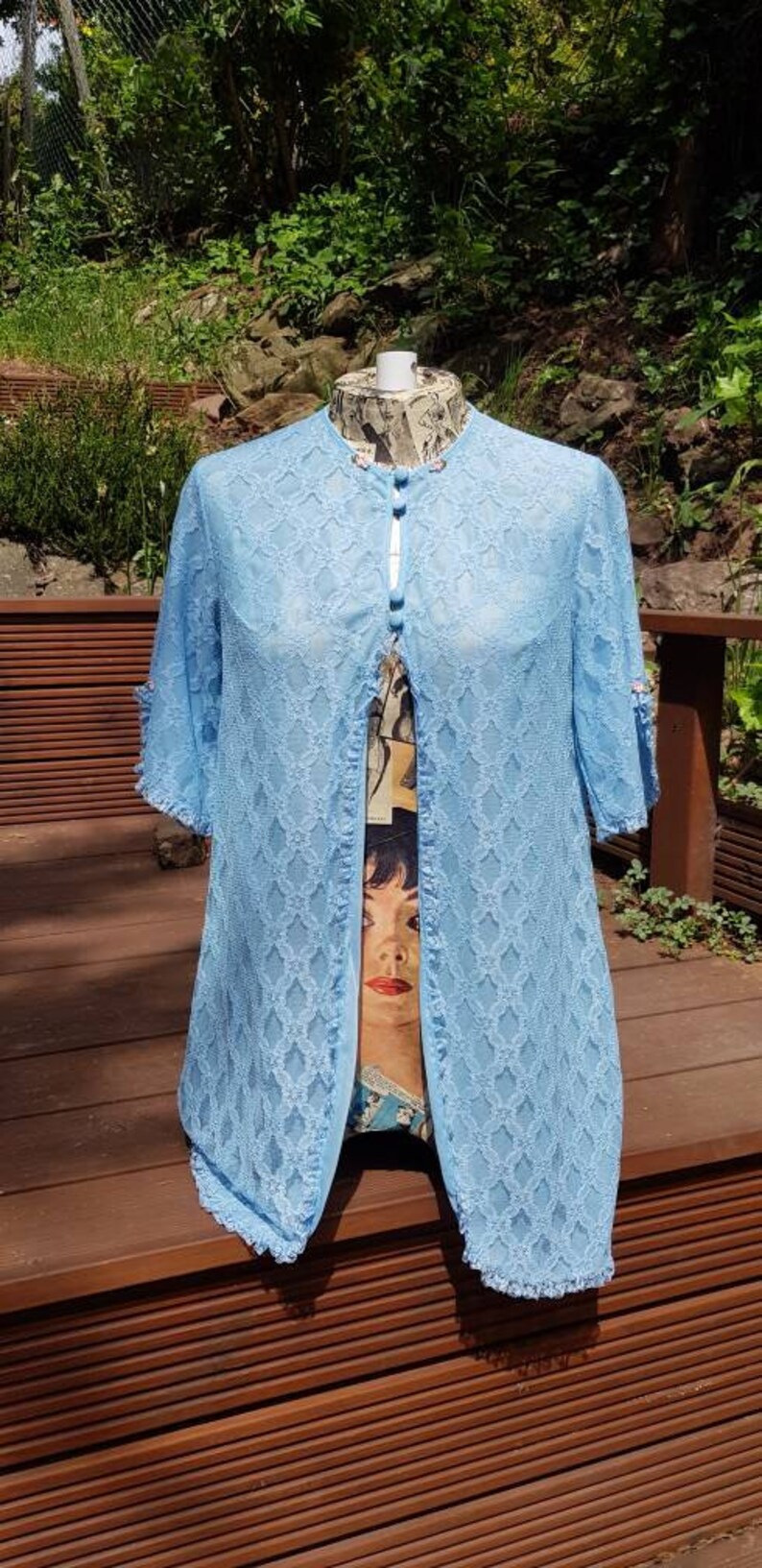 Vintage 1960s 60's Pippa Dee Double Layered Chemise Baby Blue Saucy 4 ...