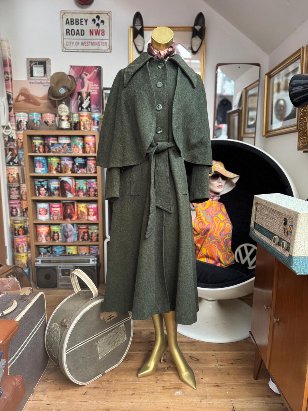 Fab Vintage 1970s 70s Deerstalker Cape Wool Trenchcoat,victorian ...