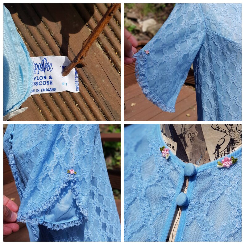 Vintage 1960s 60's Pippa Dee Double Layered Chemise Baby Blue Saucy 4 ...