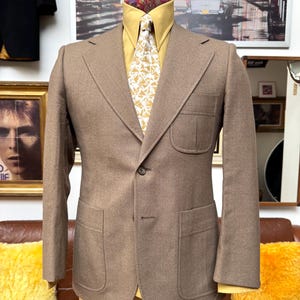 Stunning Vintage Early 1970’s 70’s Light Brown Dandy Sartorial 2 Piece ...