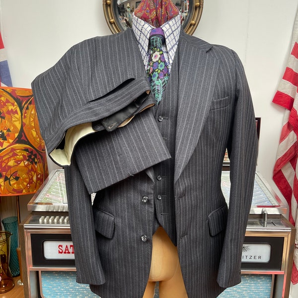 Pin Stripe Suit - Etsy