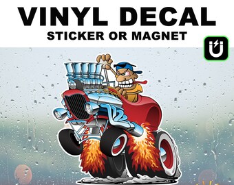 Hot Rod Sticker - Etsy