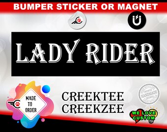 Lady Rider Sticker - Etsy