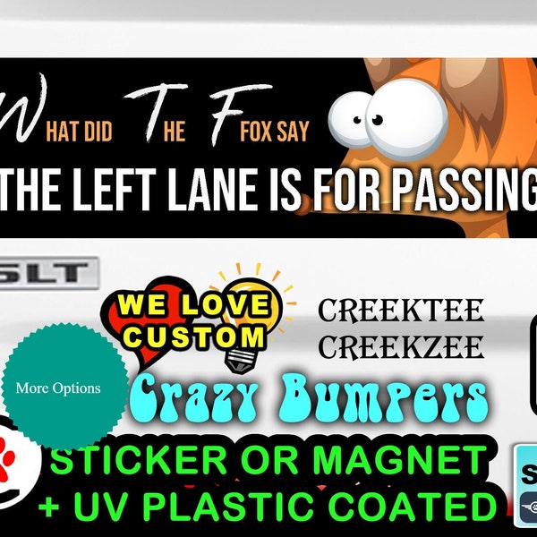 Left Lane for Passing Bumper Sticker - Etsy