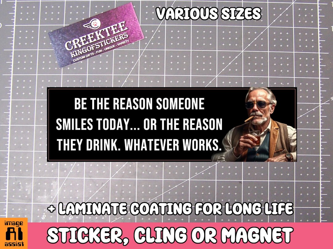 Funny Meme Bumper Sticker, Window Cling or Magnet in UV Laminate ...