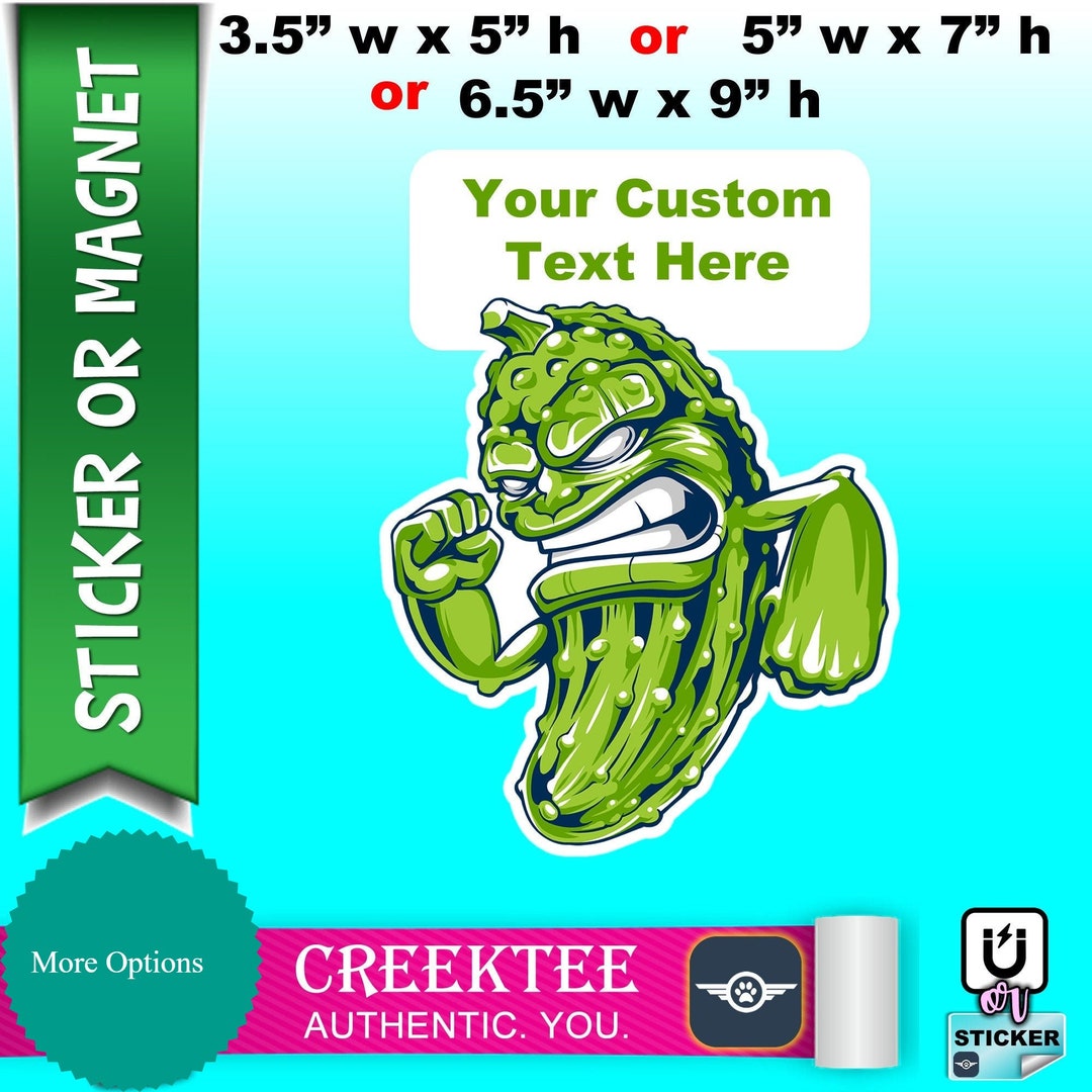 ANGRY Pickle STICKER Various Width's Vinyl Sticker, Laminate, UV ...