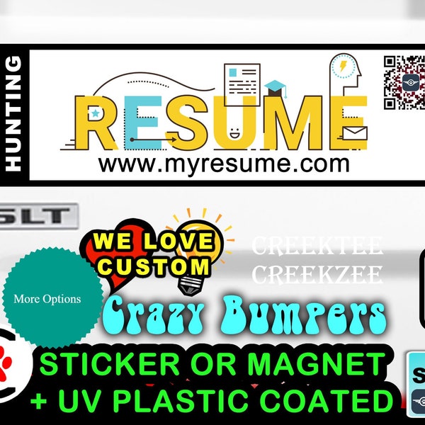 Resume Sticker - Etsy