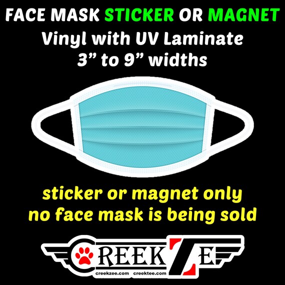 Paper & Party Supplies Clings Stickers, Labels & Tags Face w/ Mask ...