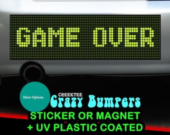 Game Over Sticker Retro Game Sticker 8bit Sticker - Etsy