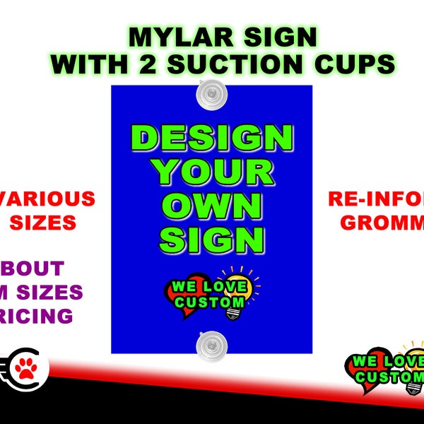 Suction Cup Sign - Etsy