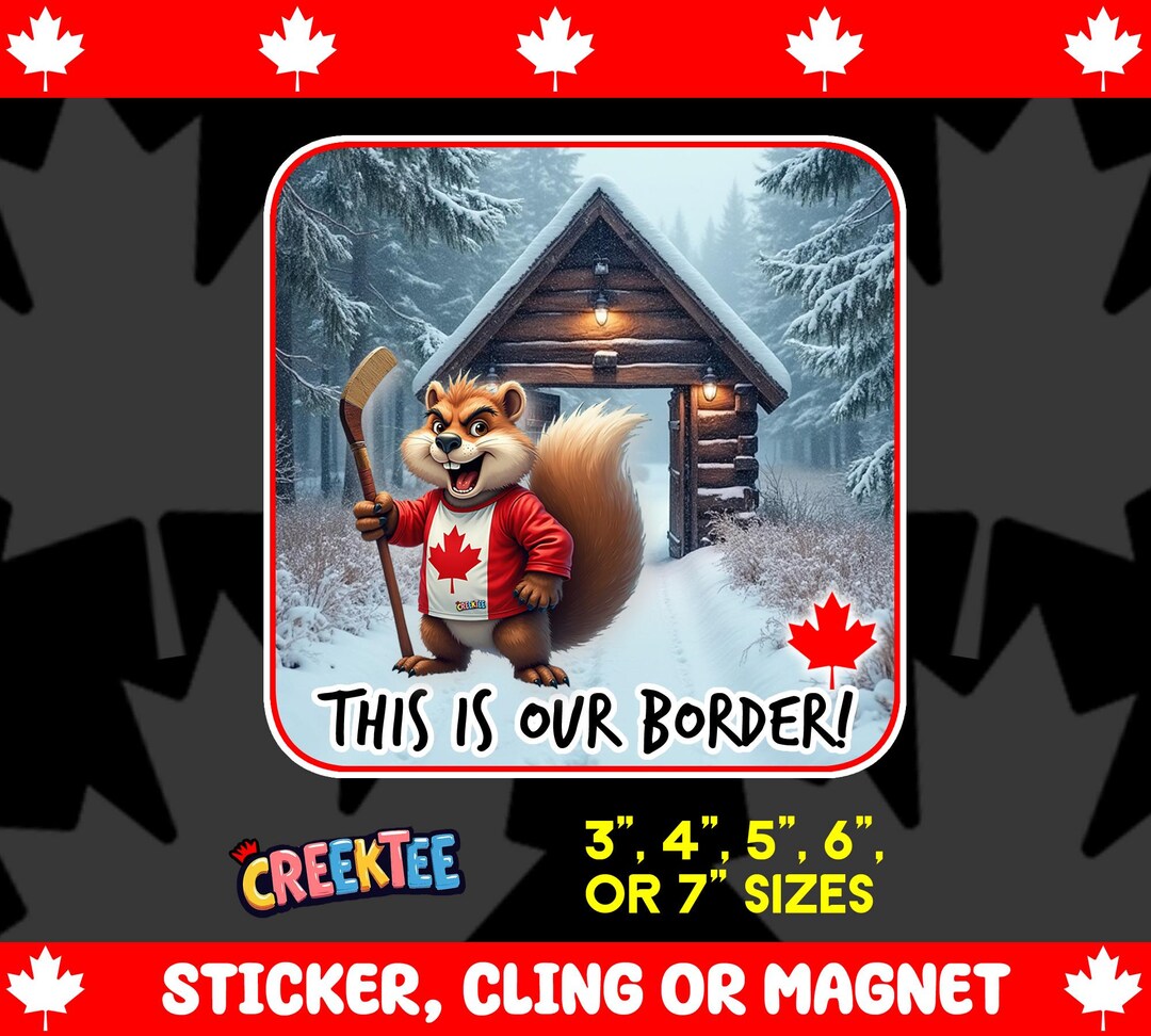 This is Our Border! Canadian Angry Beaver on Angry Moose Bumper Sticker ...