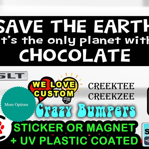 Funny Earth Bumper Sticker - Etsy