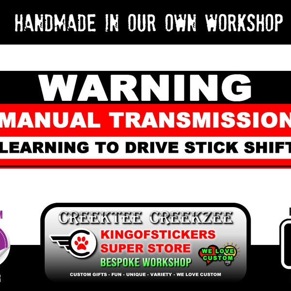 Manual Driver Stickers - Etsy