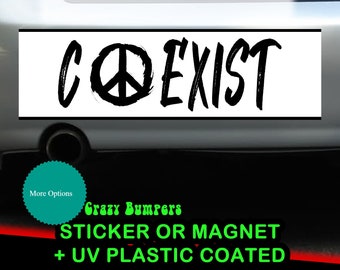 CS111 Rasta Coexist Color Bumper Sticker or Magnet - Etsy