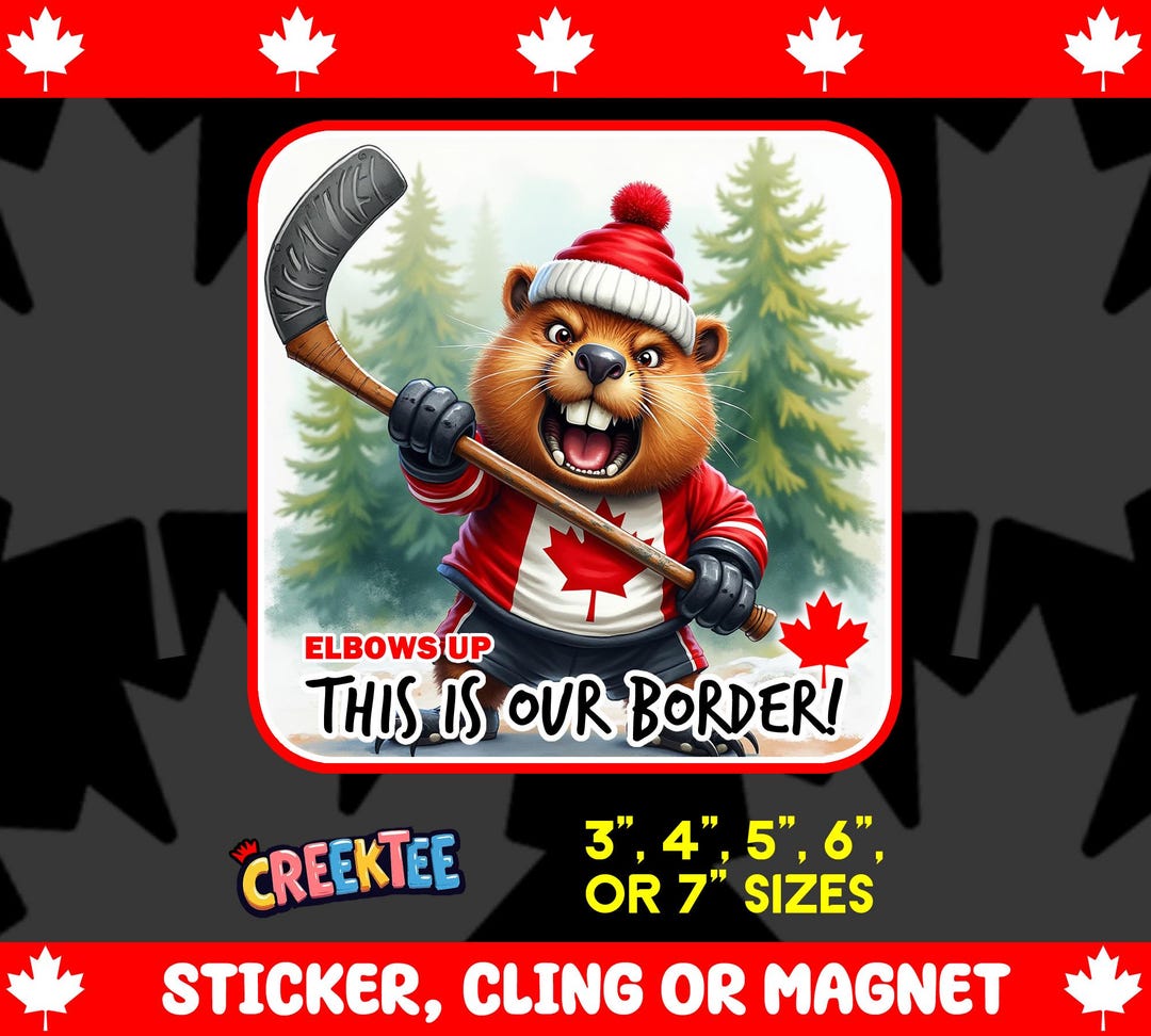 This is Our Border! Canadian Angry Beaver on Angry Moose Bumper Sticker ...
