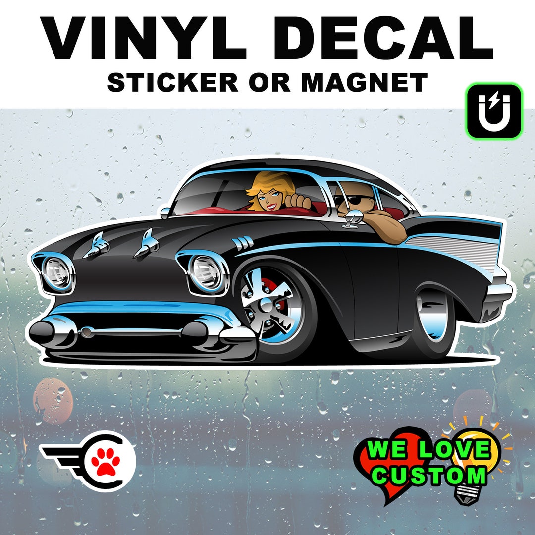 Hot Rod Vinyl Sticker or Magnet in Various Sizes up to 9 - Etsy