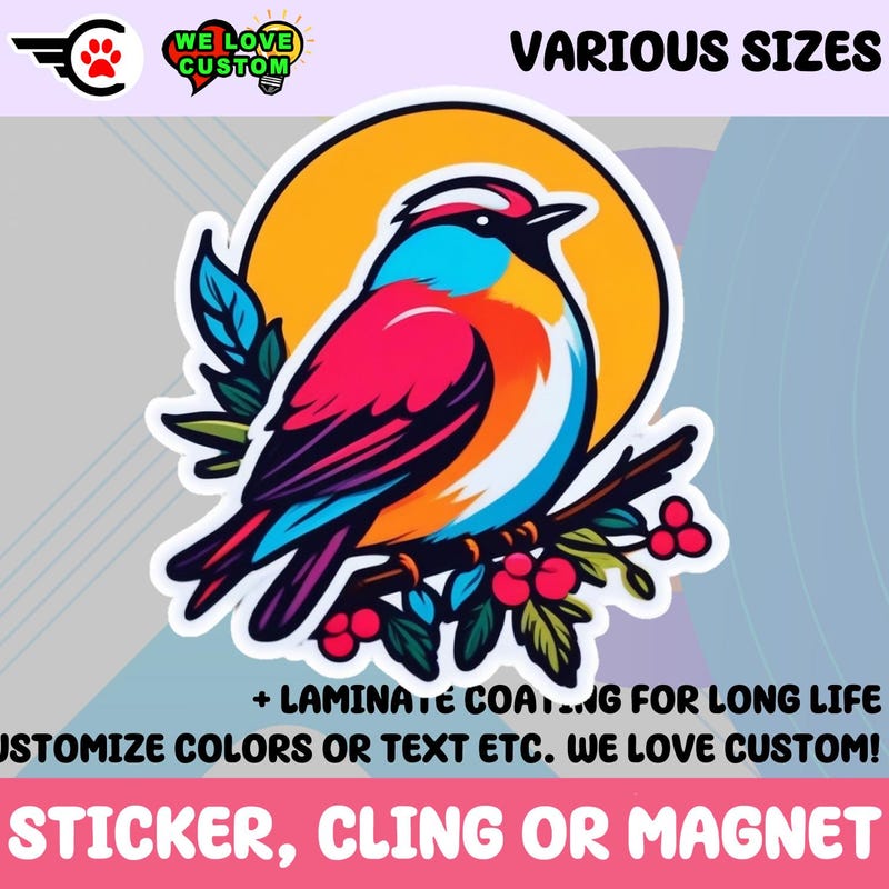 Cute Bird Magnet - Etsy