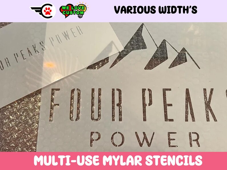 Custom Mylar Multi-use Stencil for Painting, Etching Etc, in Various ...