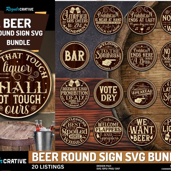 Round Sign Svg - Etsy